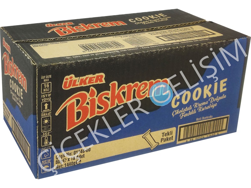 ÜLKER BİSKREM 80 Gr. (18 Ad.) Cookie – Çiçekler Gelişim Toptan Çözümler